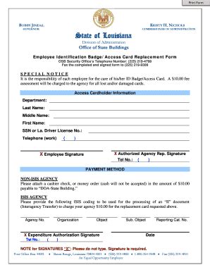 Fillable Online Doa Louisiana OSB 3 Replacement Form Docx Capital
