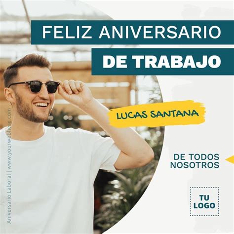 Banner De Feliz Aniversario De Trabajo Para Editar