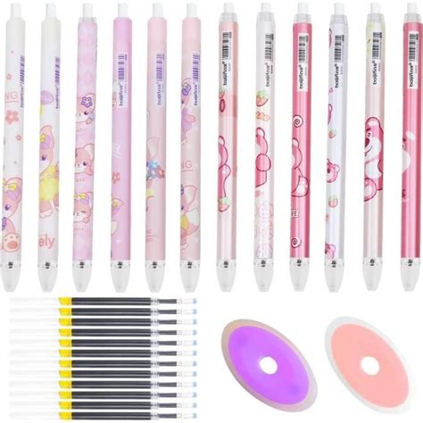 GZGXKJ 26 Pcs Stylos Effaçables 0 5mm Kawaii Stylo Bille Effacable