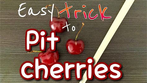 How To Pit Cherries By Hand YouTube