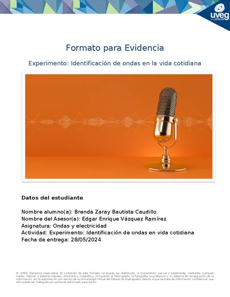 Oe Ea Formato Tarea Formato Para Evidencia Experimento