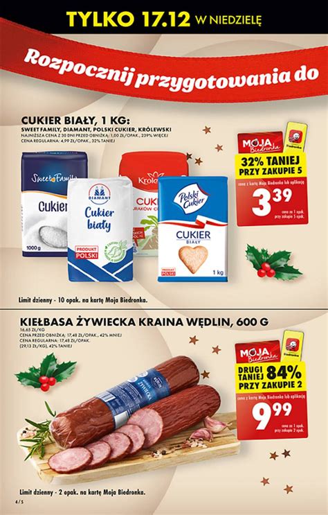 Biedronka 14 12 2023 W tym tygodniu cukier kup 5 kiełbasa żywiecka