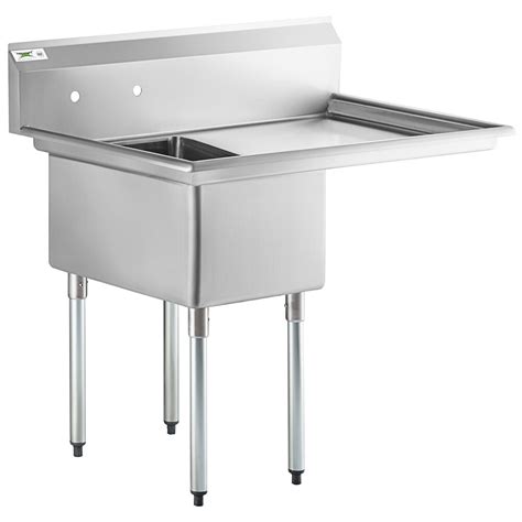 Regency 44 1 2 16 Gauge Stainless Steel One Compartment Commercial