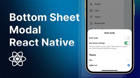 Building Twitter Bottom Sheet With React Native Tutorial Expo Youtube