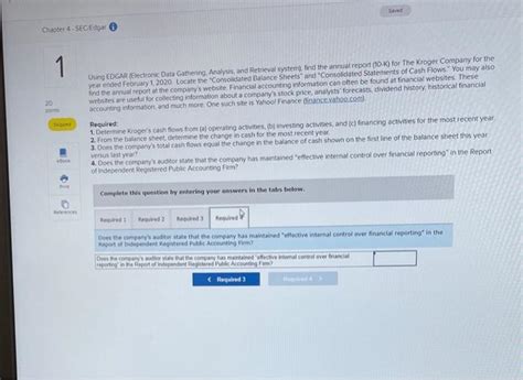 Solved Using EDGAR Electronic Data Gathering Analysis And Chegg