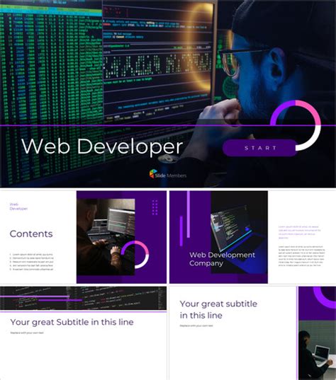80 Web Developer PPT Templates Slide Members