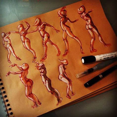 An Image Of A Drawing On Paper With Markers And Pencils Next To It That