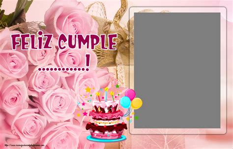 Felicitaciones Personalizadas de cumpleaños Tartas 1 Foto Marco