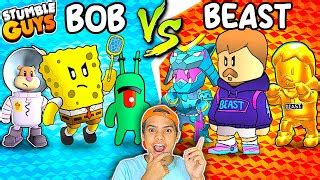 Batalha De Skins Bob Esponja Vs Mr Beast No Stumble Guys Doovi