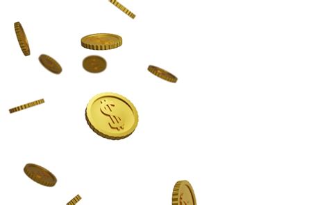 Fallende Münzen fallendes Geld fliegende Goldmünzen regnende