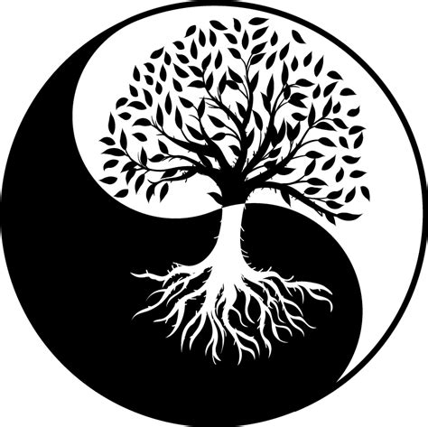 Vinilo De Rbol Para Pared Rbol De La Vida Ying Y Yang Tenvinilo