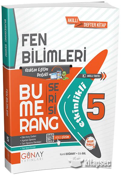 5 Sınıf Bumerang Serisi Fen Bilimleri Soru Bankası Günay Yayınları