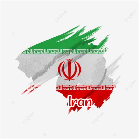 Iran Flag With Watercolor Brush For World Cup New Watercolor Brush