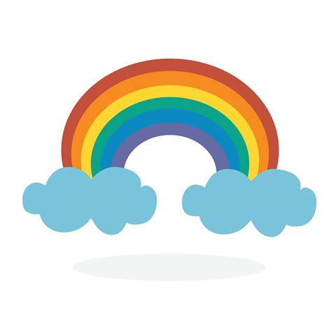 élément d icônes nuage et arc en ciel défini à la main dessiné icônes