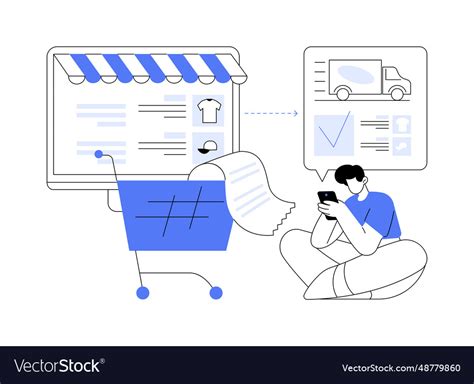 E Commerce Order Processing Abstract Concept Vector Image