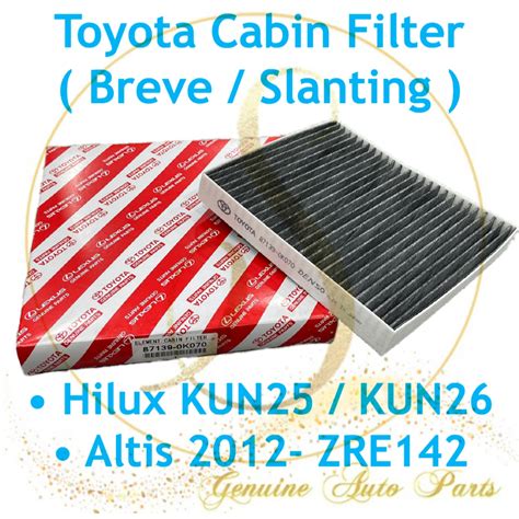 100 ORIGINAL AIR COND CABIN FILTER TOYOTA HILUX VIGO KUN25 KUN26