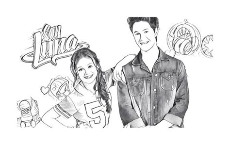 Coloriage Photo de couple de Soy Luna dessin gratuit à imprimer