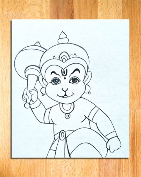Bal Hanuman Drawing Easy For Beginners How To Draw Hanuman Step By