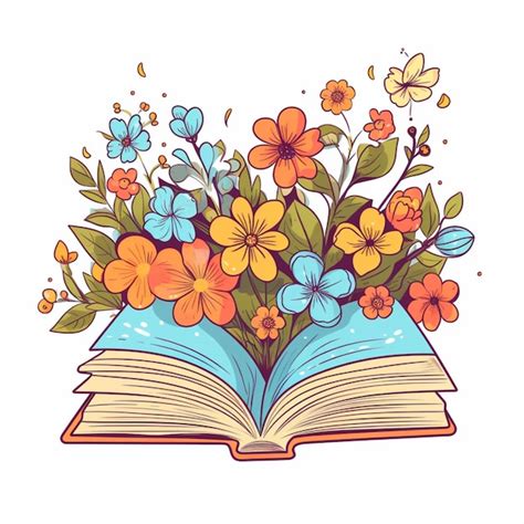 Un Libro Abierto Con Flores Y Mariposas Ai Generativa Foto Premium