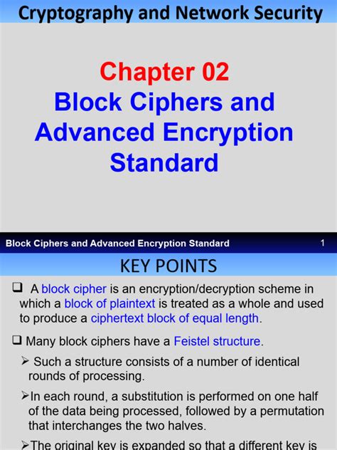 chapter 02 block ciphers and the advanced encryption standard pdf