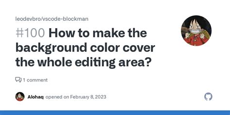 How To Make The Background Color Cover The Whole Editing Area Issue