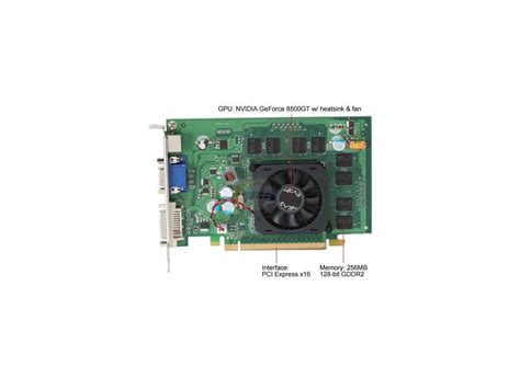 EVGA GeForce 8500 GT Video Card 256 P2 N741 LR Newegg