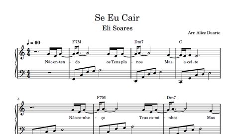 Se Eu Cair Eli Soares Partitura Para PIANO Alice Duarte Torres
