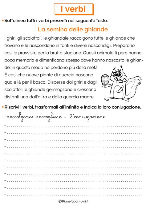 Azioni O Verbi Esercizi Per La Scuola Primaria PianetaBambini It