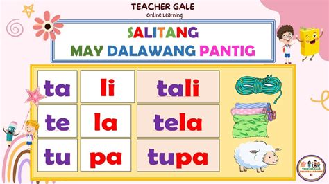 SALITANG MAY DALAWANG PANTIG Matuto At Magsanay Bumasa TAGALOG