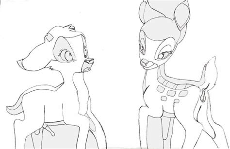Rule 34 Bambi Character Bambi Film Cub Disney Faline Feral Monochrome Penis Pussy Rough