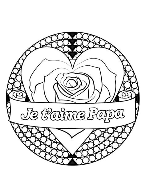 Coloriage Je t aime papa à imprimer sur ColoriageEnfant