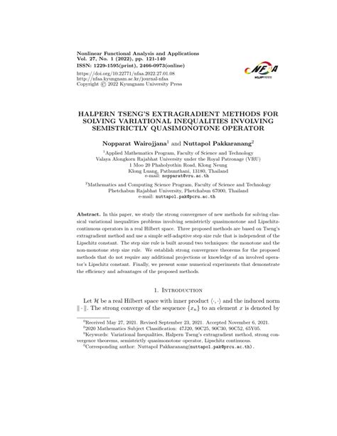 pdf halpern tseng s extragradient methods for solving variational inequalities involving