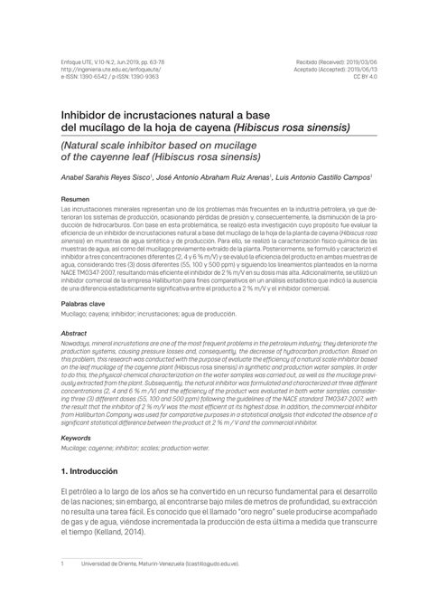 PDF Inhibidor de incrustaciones natural a base del mucílago de la