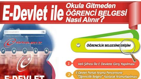 E devletten Öğrenci Belgesi Nasıl Alınır Mustafa Kemal Mesleki ve