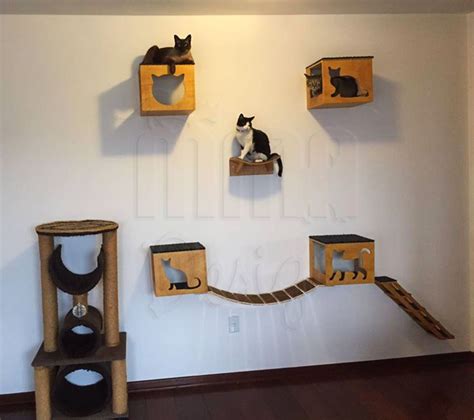 Playground Para Gato Nicho Escada Prateleira Lua E Ponte Mmn