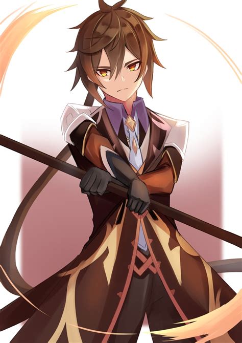Zhongli Genshin Impact Drawn By Kenjun Danbooru
