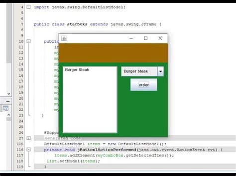 Java Swing JCombobox To JList Using Button YouTube