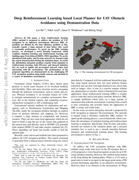 deep reinforcement learning based local planner for uav obstacle avoidance using demonstration