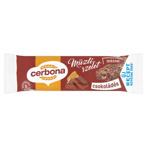 Cerbona Less Sweet Muesli Chocolate Bar 20 Gram Cerbona Jordan