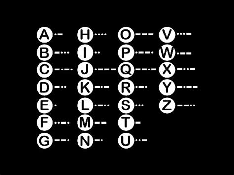 Morse Code Alphabet Chart Printable