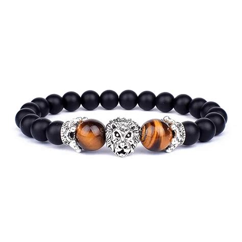 Pulsera Para Pareja San Benito Cuarzo Onix Ojo Tigre Estuche Luegopago