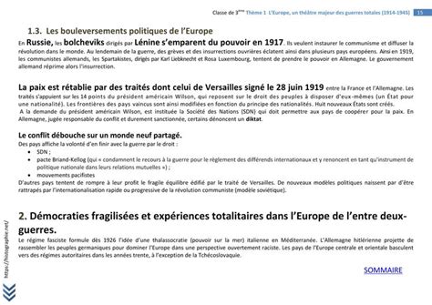 Thème 1 2 Démocraties fragilisées et expériences totalitaires dans