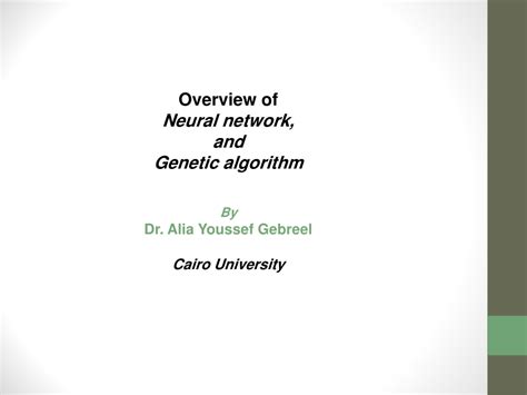 pdf overview of neural network and genetic algorithm