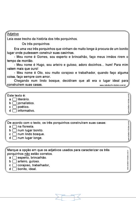 10 Atividades Locução Adjetiva para Imprimir Online Cursos
