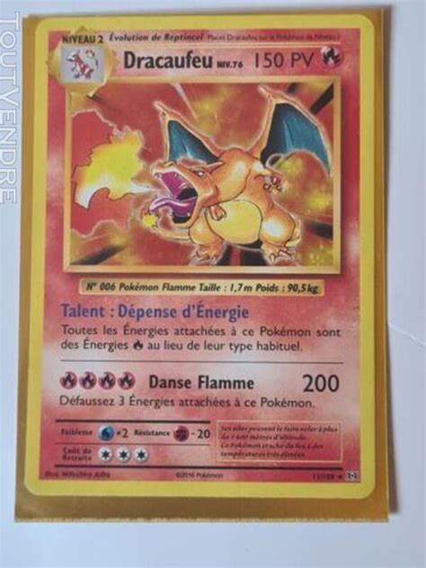 Carte Pokemon Edition 1 Dracaufeu 150 Pv Holo Ancemont 55320