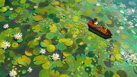 Chuwenjie Ocean Of Lily Pads Instagram Twitter Art By Op Scenery Ryuko