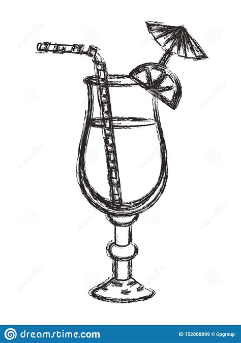Icono De La Bebida Del C ctel De La Taza Ilustración del Vector