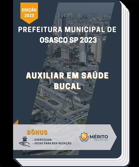 Apostila Auxiliar em Saúde Bucal Prefeitura de Osasco SP 2023 Mérito