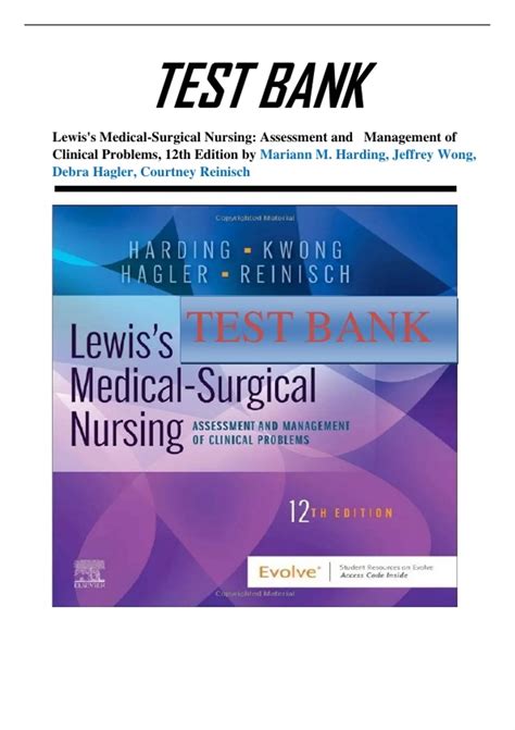 Test Bank For Lewis S Medical Surgical Nursing 12th Edition By Mariann
