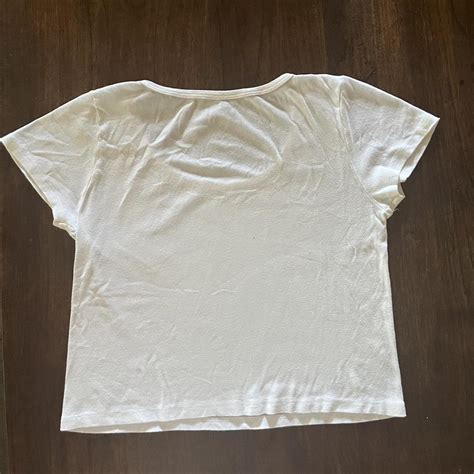 Brandy Melville Plain White Basic Tee Great Depop